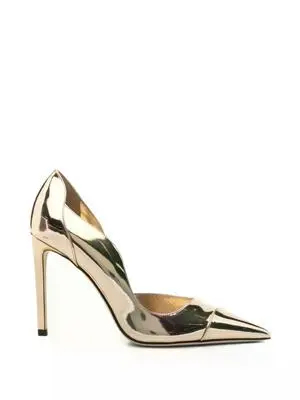 JIMMY CHOO Brigitte Pointed-toe Pumps - Gold