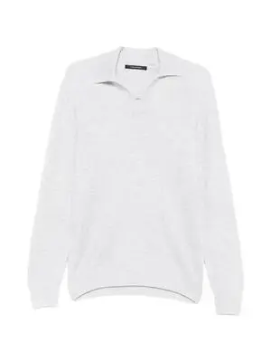 Tagliatore Long-sleeves Polo Shirt - Grey