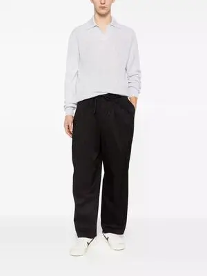 Tagliatore Long-sleeves Polo Shirt - Grey