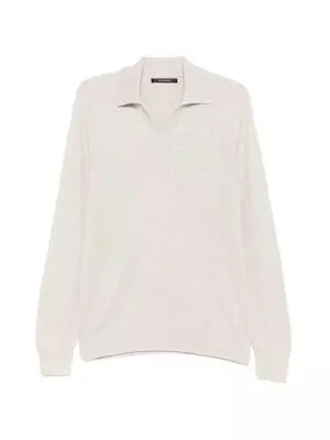 Tagliatore Long-sleeves Polo Shirt - Neutrals