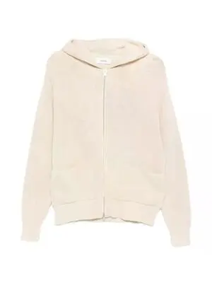 LARDINI Hooded Zip-up Cardigan