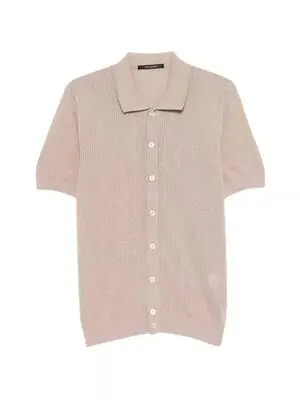 Tagliatore Button Ribbed Shirt - Neutrals