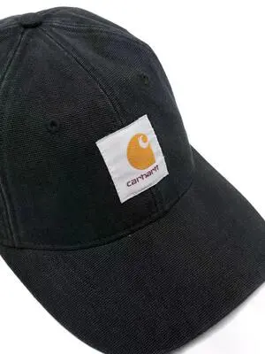 Carhartt Work In Progress Canvas Logo-patch Baseball Cap - Black
