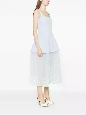 Stine Goya Floral-appliqué Midi Dress
