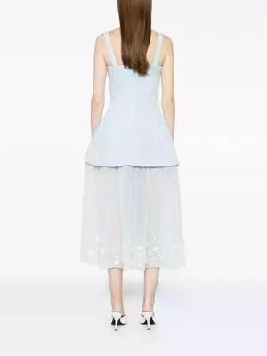 Stine Goya Floral-appliqué Midi Dress