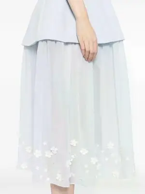 Stine Goya Floral-appliqué Midi Dress