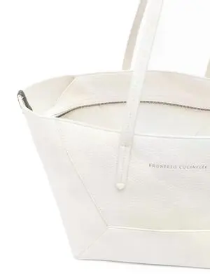 Brunello Cucinelli Grained Leather Tote Bag
