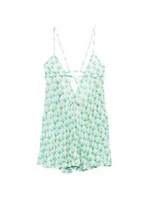 Missoni Patterned-knit Playsuit - Green