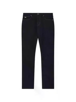 Emporio Armani Logo Patch Five-pocket Jeans - Blue