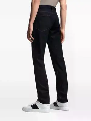 Emporio Armani Logo Patch Five-pocket Jeans - Blue