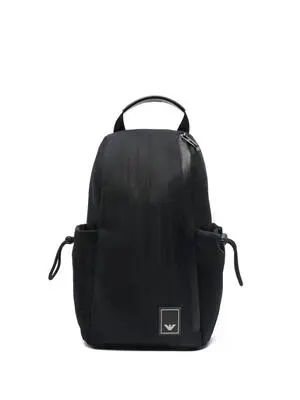 Emporio Armani Logo-patch Backpack - Blue