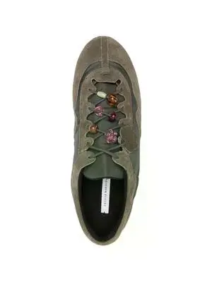 Cecilie Bahnsen Blaise Suede Sneakers - Green