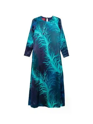 F.R.S FOR RESTLESS SLEEPERS Printed Maxi Dress - Blue