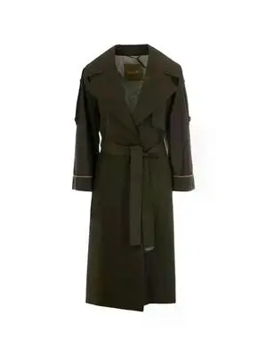 Max Mara Belted Trench Coat - Green