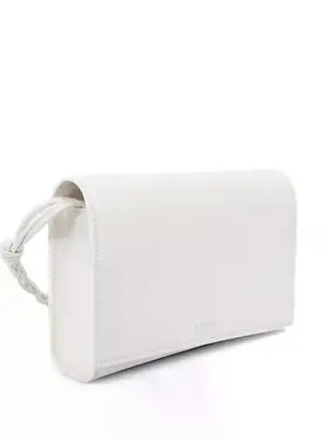 JIL SANDER Tangle Leather Shoulder Bag - White