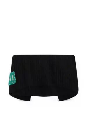 Marni Knit Logo-patch Scarf - Black
