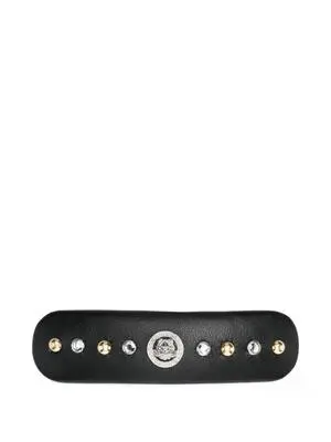 Versace Embellished Hair Clip - Black