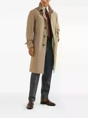 Brunello Cucinelli Belted Techno Cotton Coat