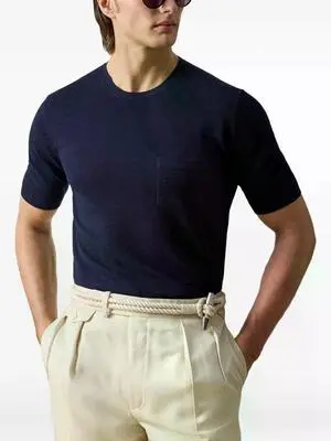Ralph Lauren Purple Label Short-sleeve Knitted T-shirt - Blue