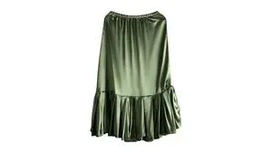 Dries Van Noten Silk Skirt - Khaki