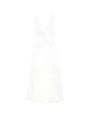 Simkhai Vivianne Pleated Midi Dress - White