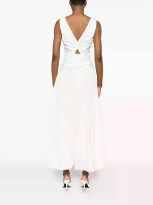 Simkhai Vivianne Pleated Midi Dress - White