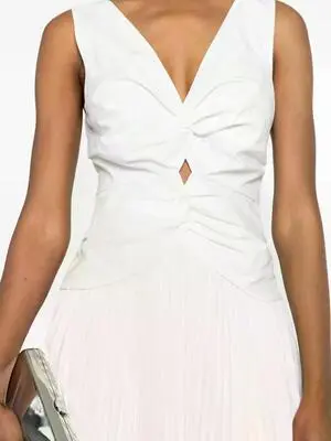 Simkhai Vivianne Pleated Midi Dress - White