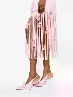 Simkhai Floral Fringed Midi Dress - Pink