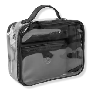 Joan & David Tonal Sport Nylon 4-piece Clear Cosmetic Bag Set - Black