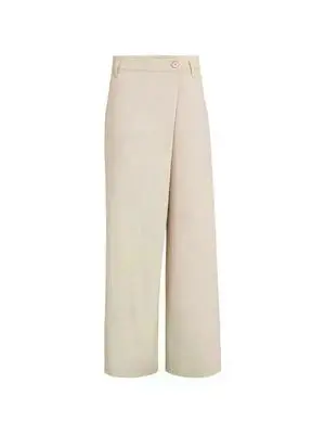 Brunello Cucinelli Palazzo Pants With Monili Detail - Neutrals