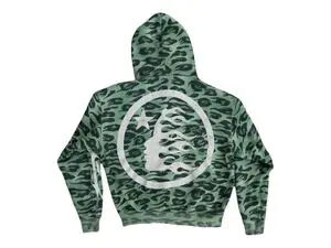 HELLSTAR Cheetah Zip-up Hoodie - Green