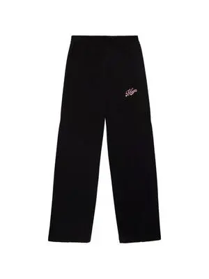 MSGM Logo Embroidered Track Pants - Black