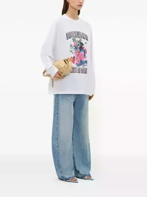 MSGM Floral Print Long Sleeve T-shirt