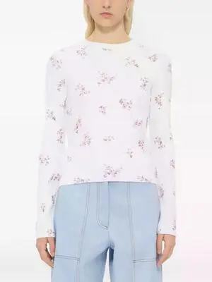 MSGM Floral Print Knitted Top