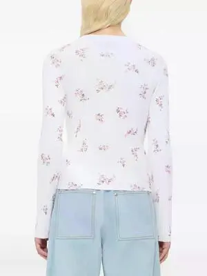 MSGM Floral Print Knitted Top