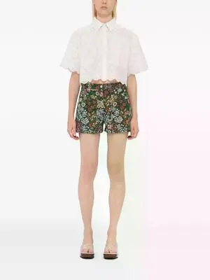 MSGM Floral Print Shorts