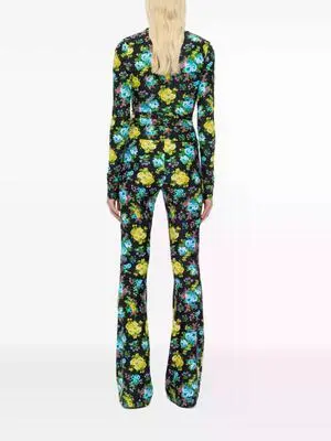 MSGM Floral Flared Trousers