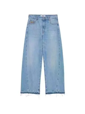 MSGM Frayed-hem Jeans - Blue