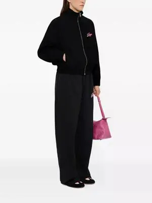 MSGM Embroidered Zip Sweatshirt