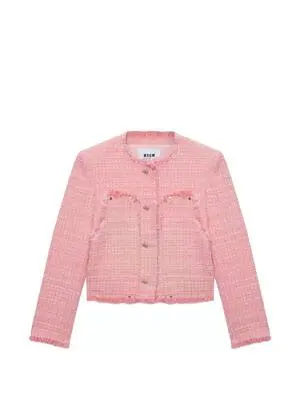 MSGM Frayed Jacket - Pink