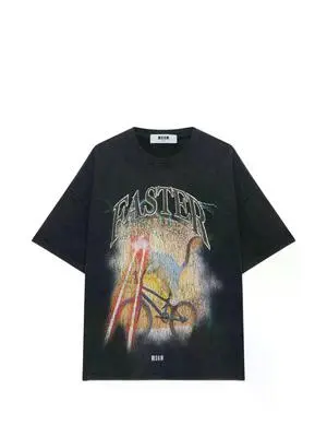 MSGM Graphic-print T-shirt - Black