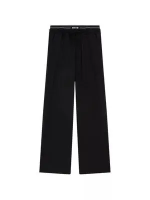 MSGM Drawstring-fastening Logo-waistband Trousers