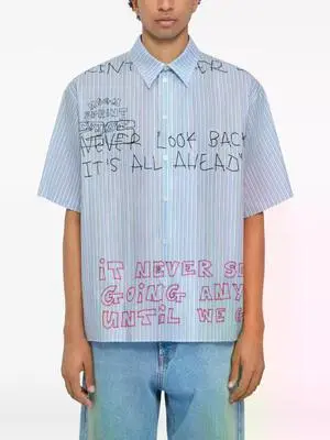 MSGM Striped Graphic Shirt
