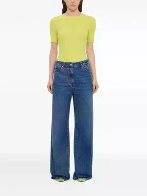 MSGM Buttoned Wide-leg Jeans