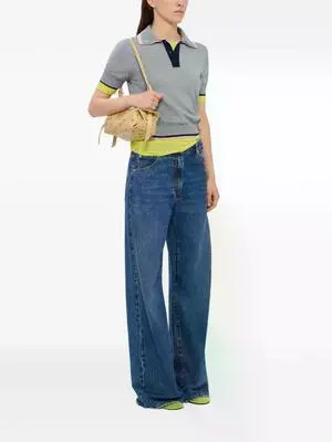 MSGM Buttoned Wide-leg Jeans