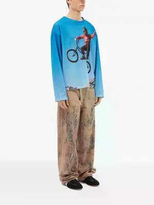 MSGM Long-sleeve Printed T-shirt