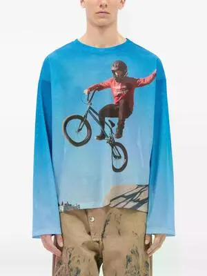 MSGM Long-sleeve Printed T-shirt