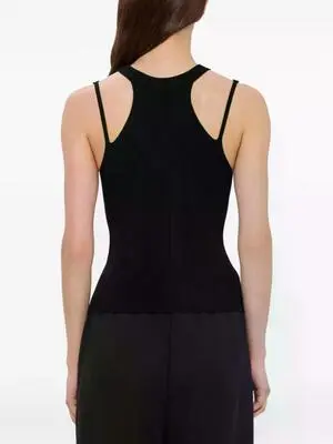 MSGM Cut-out Ribbed Tank Top