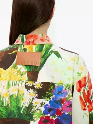 MSGM Floral Print Shirt