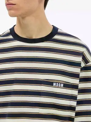 MSGM Striped Pocket T-shirt